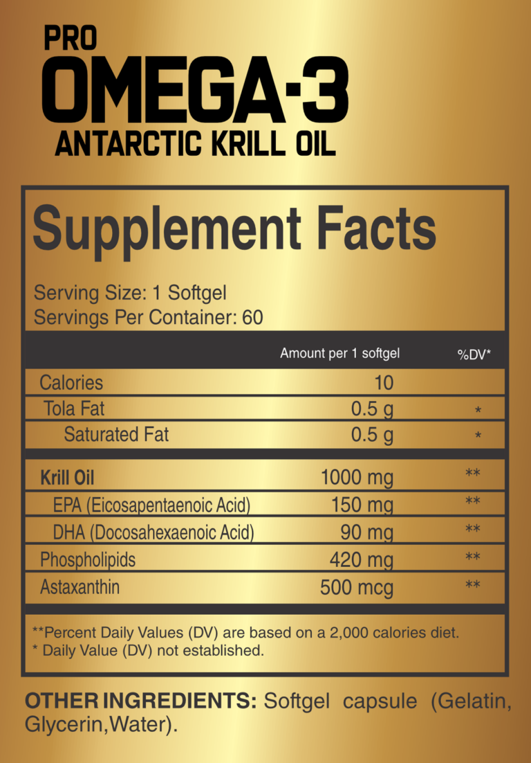 OMEGA-3 ANTARCTIC KRILL OIL – LevelPro-The Real Golden Series